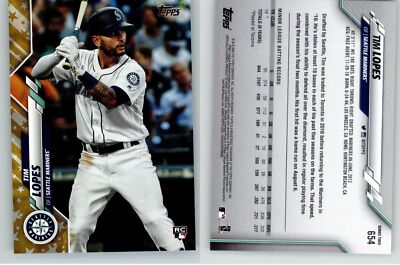 Tim Lopes 2020 Topps Gold Star #654 Seattle Mariners RC Rookie | eBay