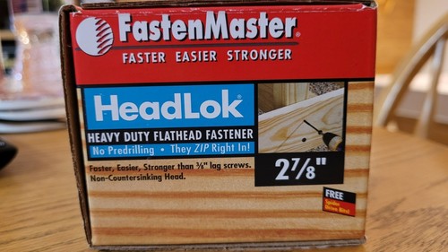 FastenMaster HeadLOK Black Heavy-Duty Flat Head Fastener 2-7/8 in. Quan ...