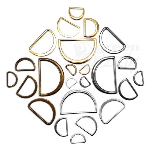 Solid cast Flat D Rings Metal Loops Buckles Webbing straps 15 20 25 30 ...