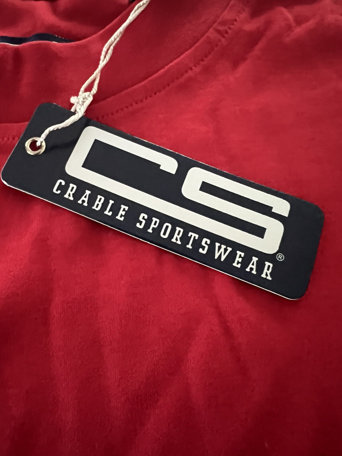 Vintage Crable oversize XL Golf T-Shirt Royal Red Mock Neck 100% cotton ...