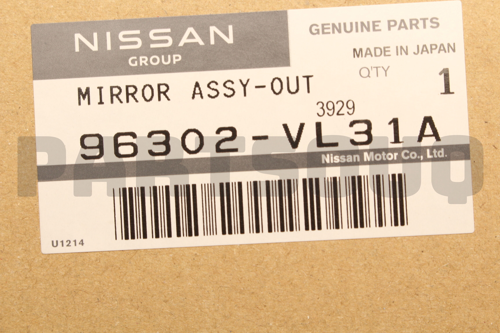 96302VL31A Genuine Nissan MIRROR ASSY-DOOR,LH 96302-VL31A | eBay