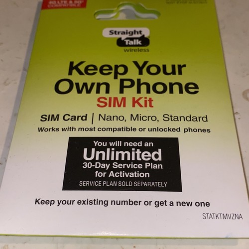 Three Straight Talk Nano SIM Cards Activation Kits Your Own Phones To ...