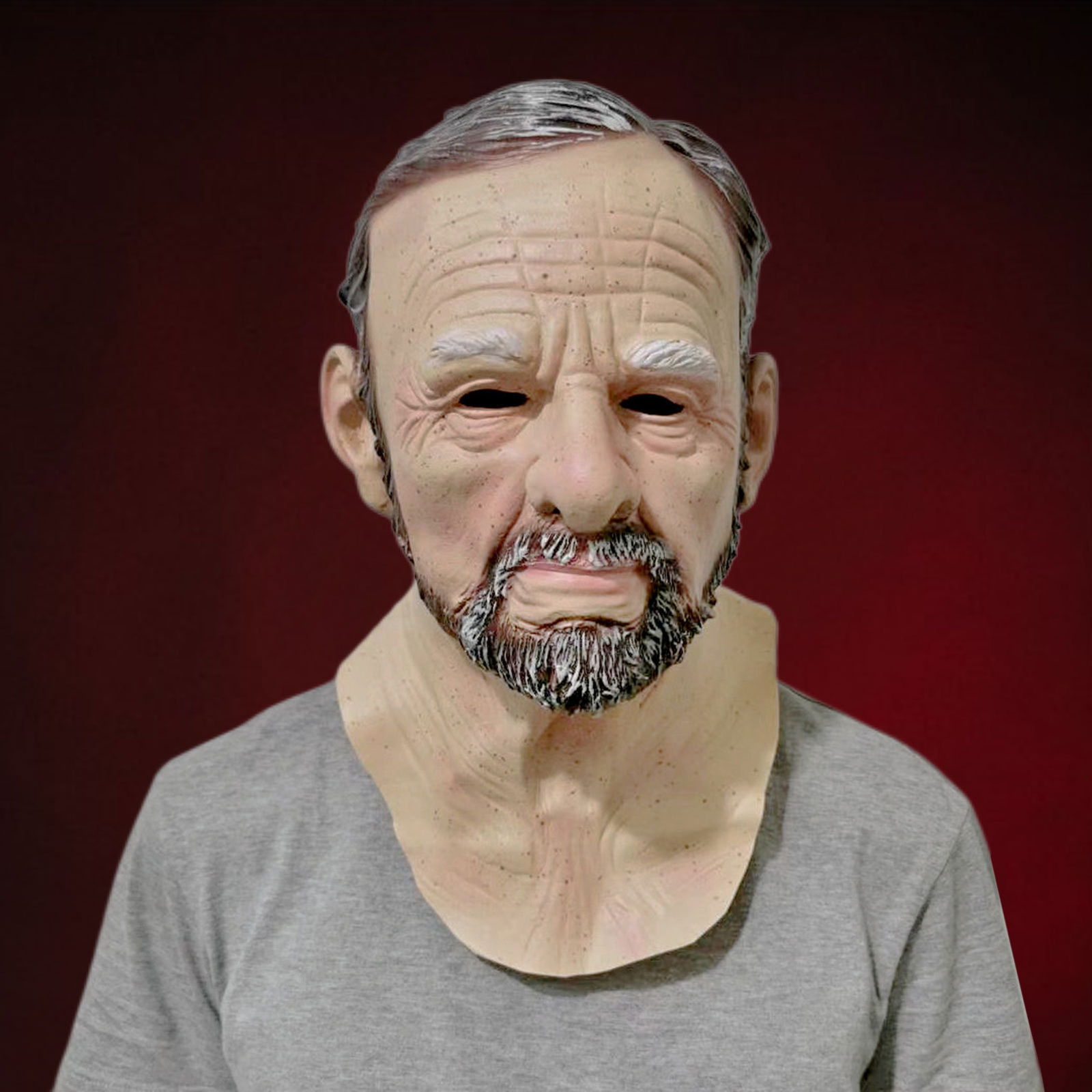 Latex Old Man Masks Realistic Face Head Wear Male Disguise Cosplay ...