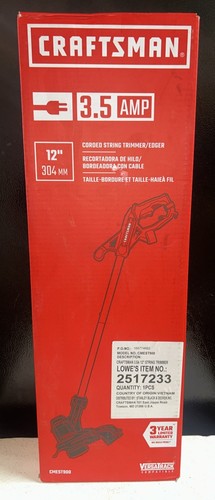 Craftsman 3.5AMP Corded 12” String Trimmer/Edger CMEST900 | eBay