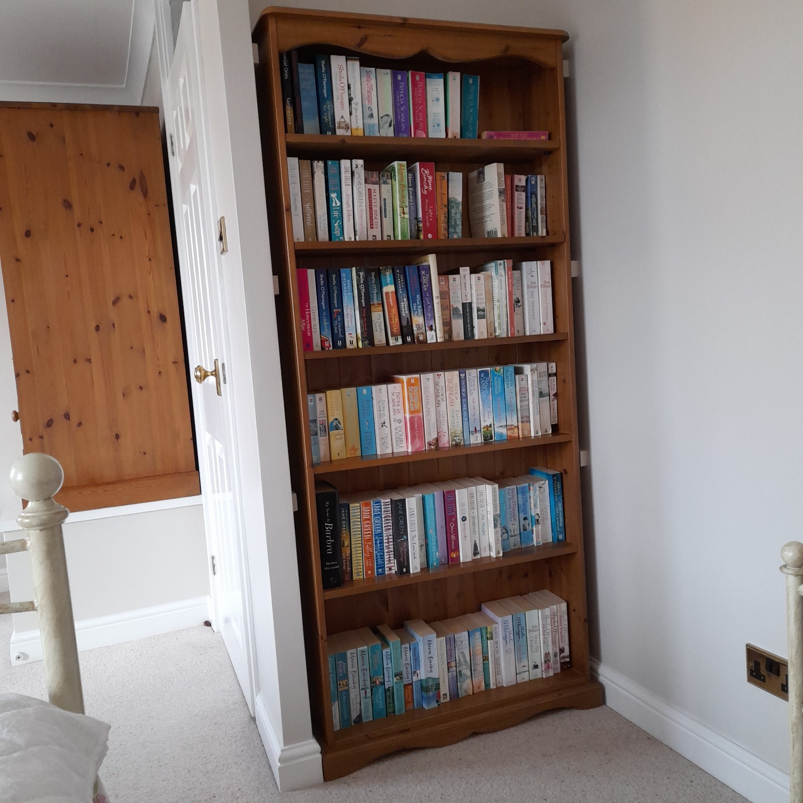 Tall country pine bookcase | eBay UK