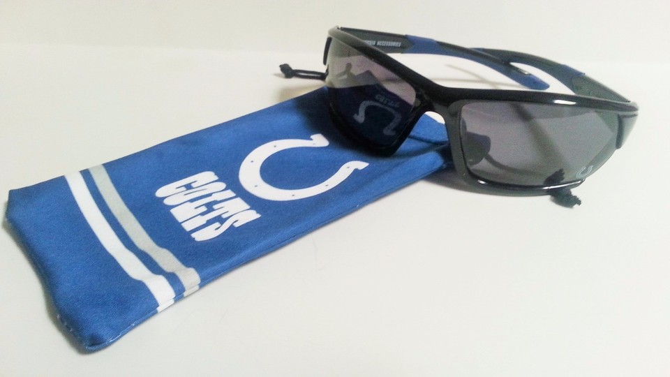 NFL Football Polarized Sport Wrap Team Sunglasses with Storage Pouch ...