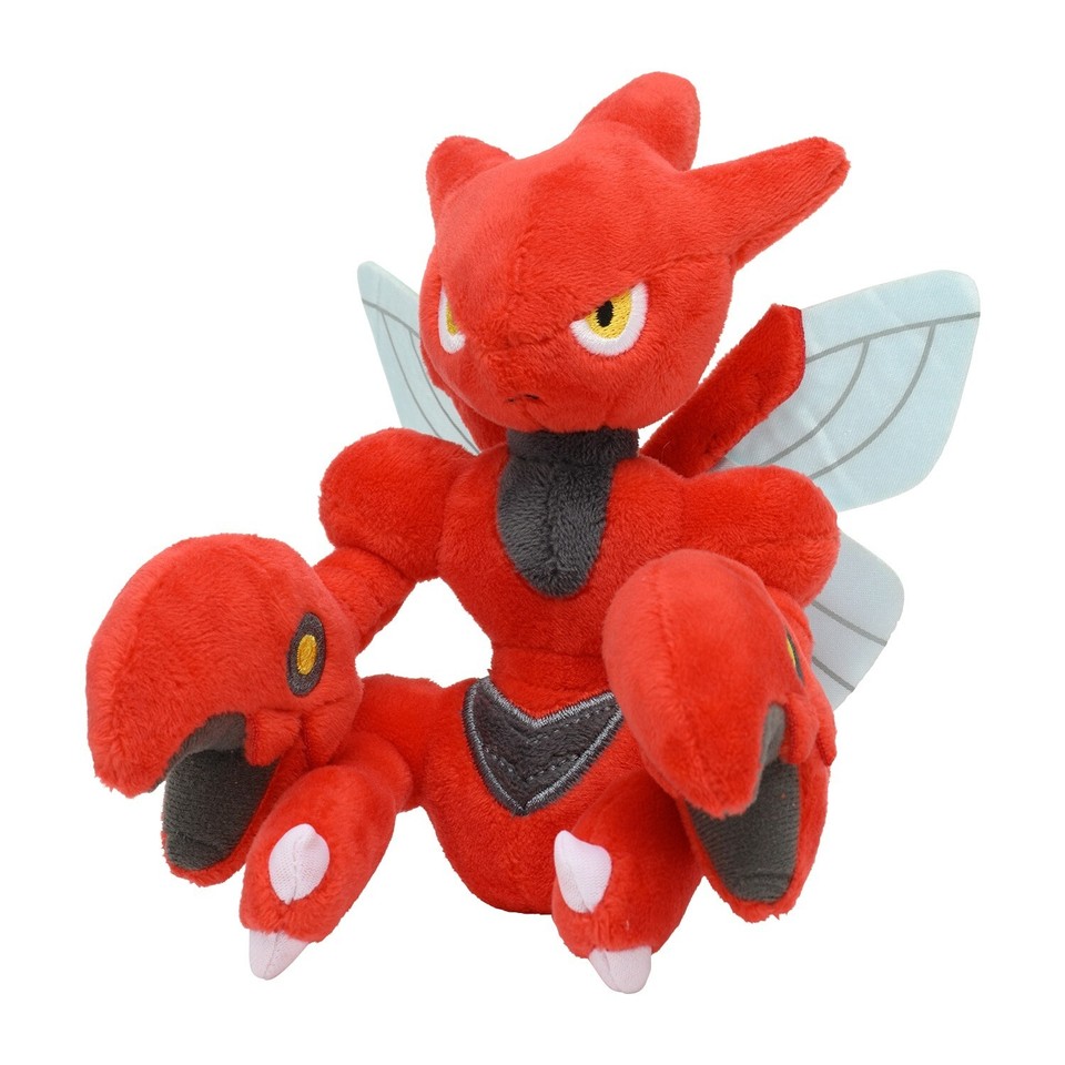 Pokemon Center Fit Plush Doll - 212 Scizor 6½in Bug Insect Red Wings ...