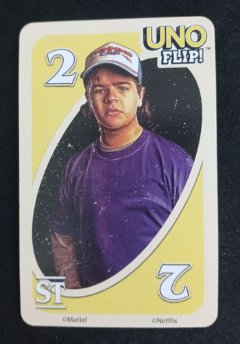 2017 Stranger Things Uno Flip! Card Yellow Dustin Henderson #2 (B) | eBay