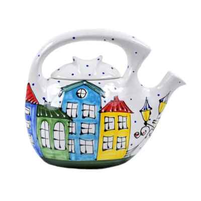 Ceramic Brewing Kettle Pot for Tea Ukrainian Ornament Vintage Style 3 ...