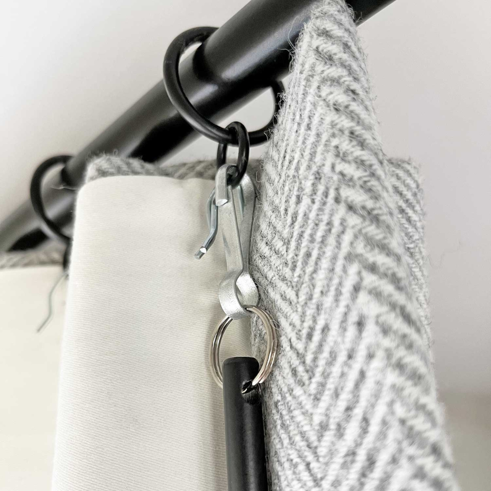 2 x 150cm RCA Black 11mm Curtain Draw Rods Curtain Draw Pulls | eBay UK