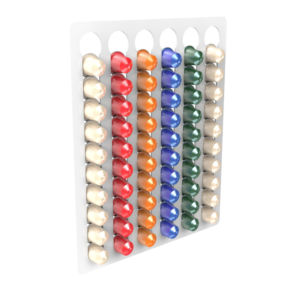 Nespresso Capsule Coffee Pod Holder Stand Container Wall Display Rack ...