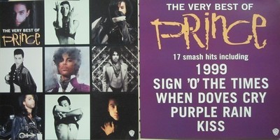 PRINCE 2001 very best of double sided promo POSTER/FLAT Flawless New ...