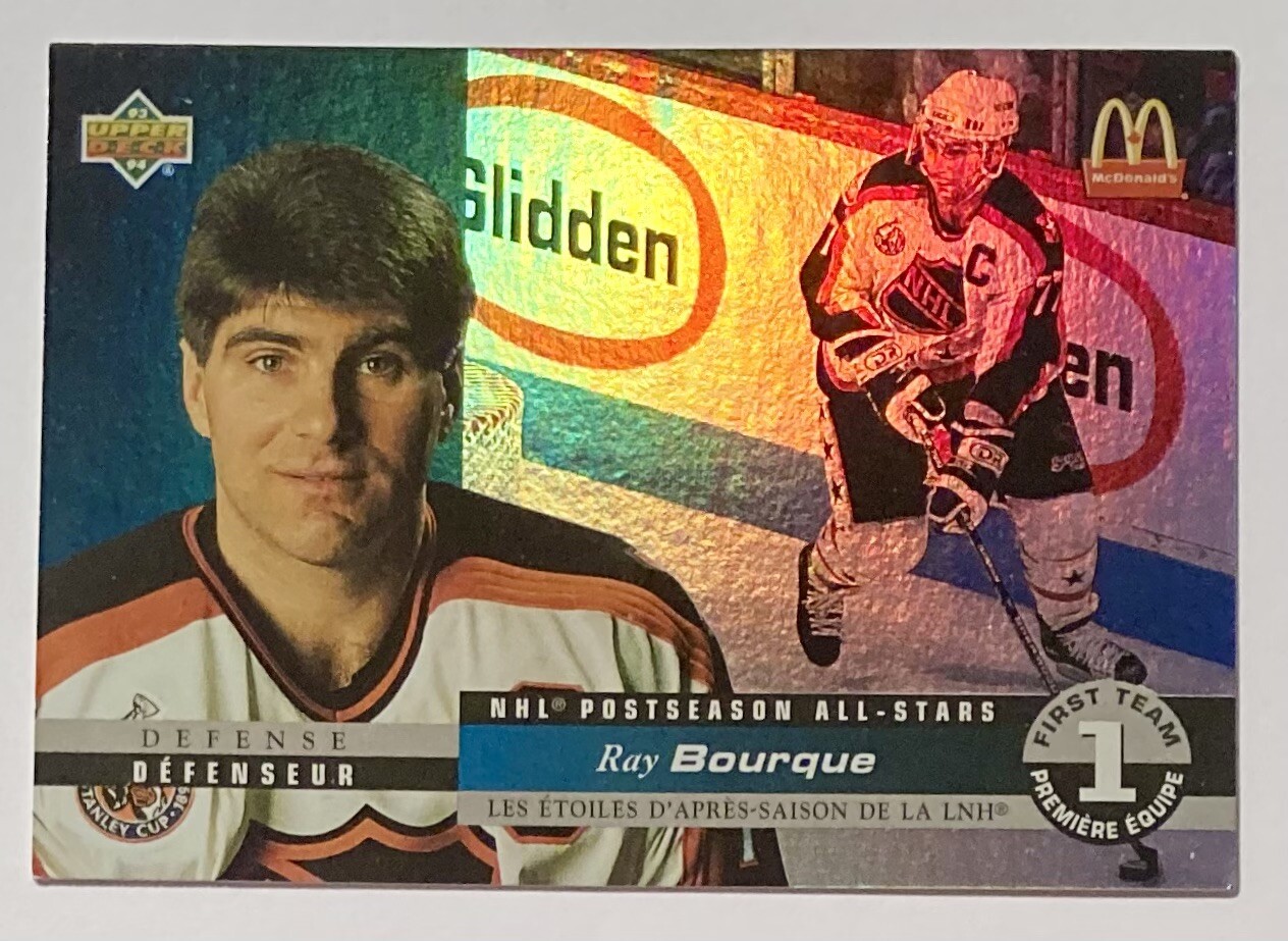 1993-94 UD McDonald’s Hockey Ray Bourque 1st Team All-Star Card #MCH-04 ...
