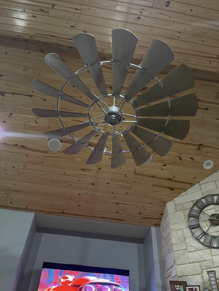 Galvanized WINDMILL FAN 72" INDOOR Light kit Sold Separately | eBay