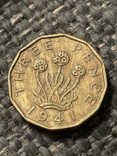 1941 Great Britain Three Pence Foreign Coin “A Thrupenny Bit Or ...