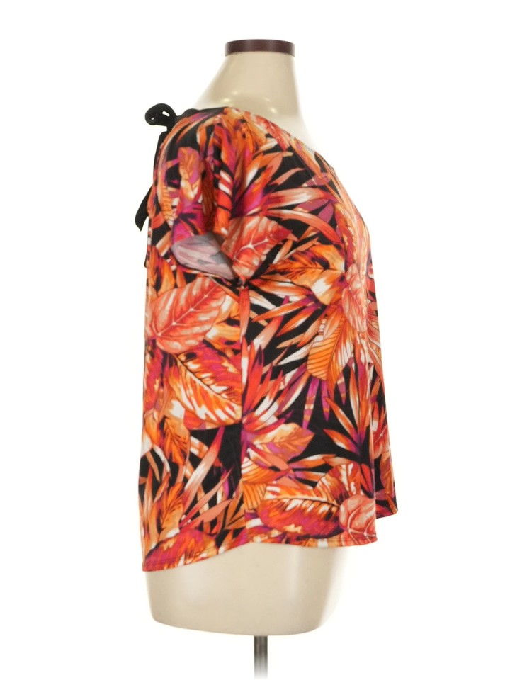 Notations Women Orange Short Sleeve Blouse XL | eBay