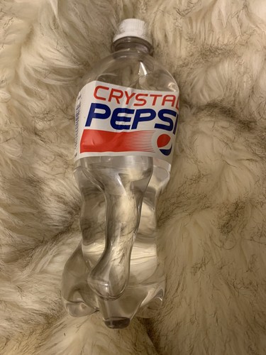 RARE Full Sealed Crystal Pepsi Clear Cola 17oz Bottle Limited Edition ...