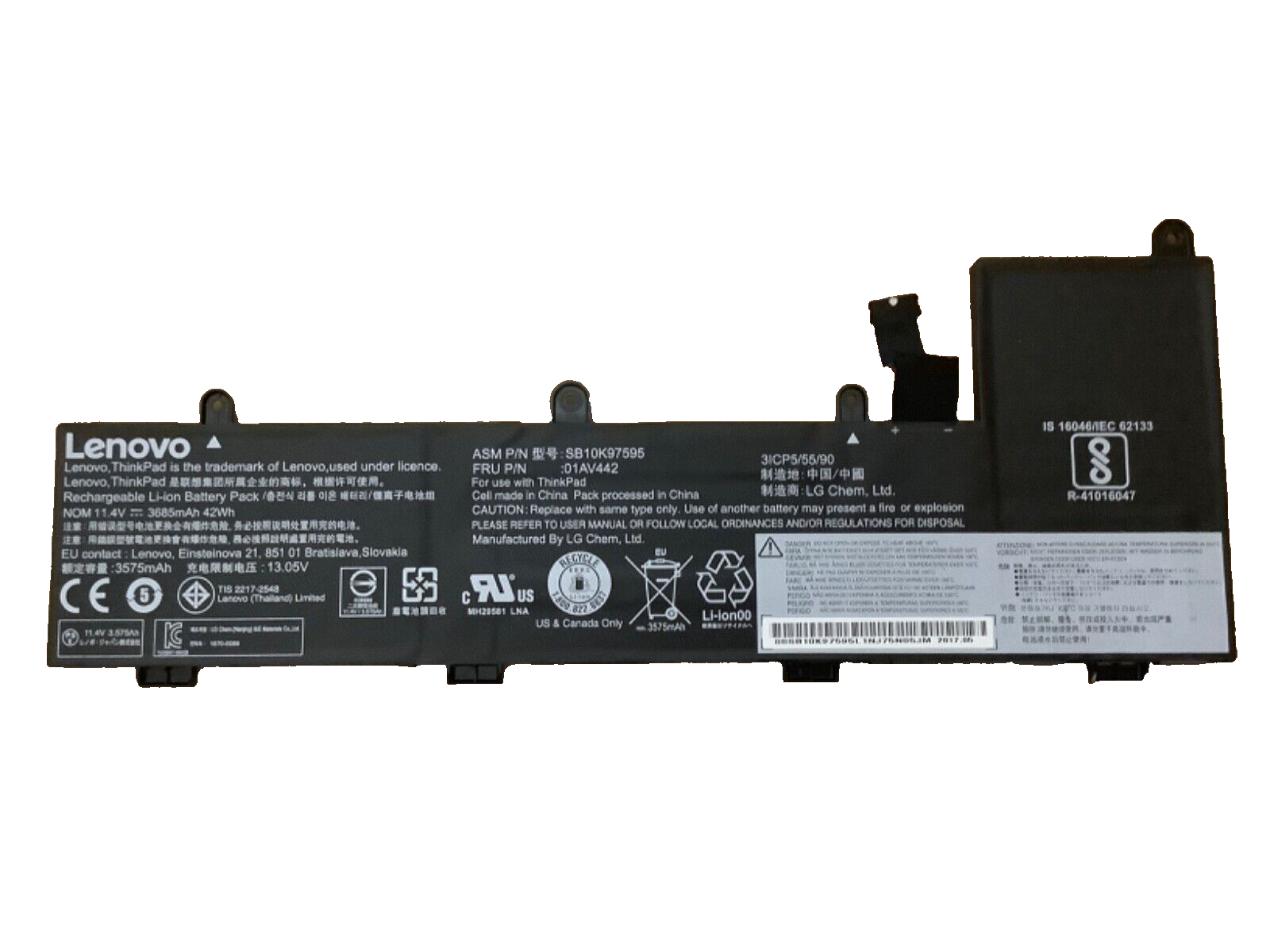 Lenovo ThinkPad Yoga 11E 4th Genuine Battery SB10K97595 01AV442 01AV443 ...