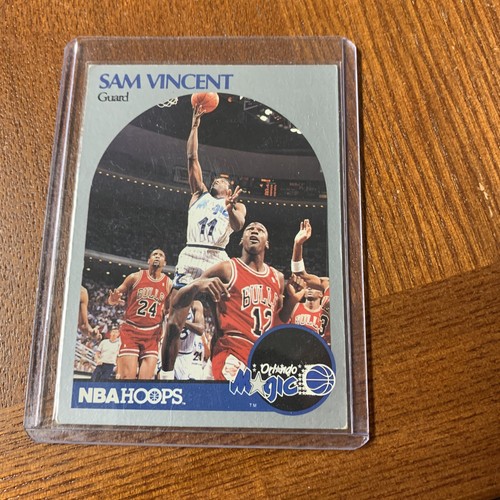 1990-91 NBA Hoops Sam Vincent Card #223 Michael Jordan Wearing Jersey ...