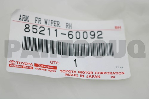 8521160092 Genuine Toyota ARM ASSY, WINDSHIELD WIPER 85211-60092 | eBay