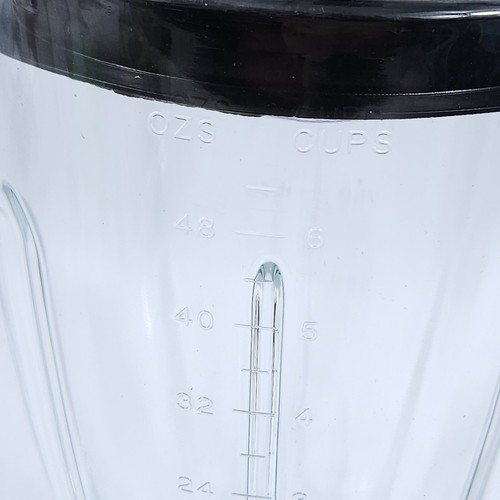 6-Cup 48 oz Round Glass Blender Jar and Lid 3310-656 for Hamilton Beach ...