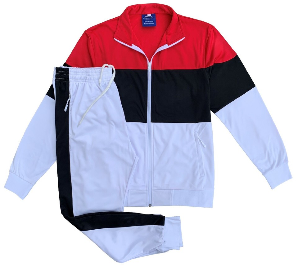 Men's Fall Tracksuit Jogger Activewear Full Zip Sports Set Casual Wear ...