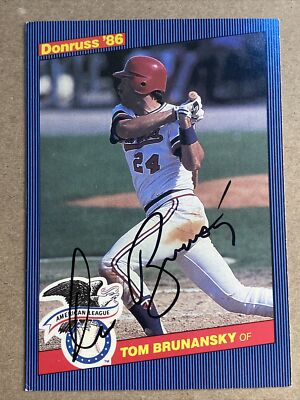 1986 Donruss Action All Stars #44 Tom Brunansky - AUTOGRAPHED Minnesota ...