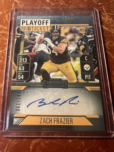 2024 Panini Contenders Rookie Playoff Ticket Auto Zach Frazier Steelers ...