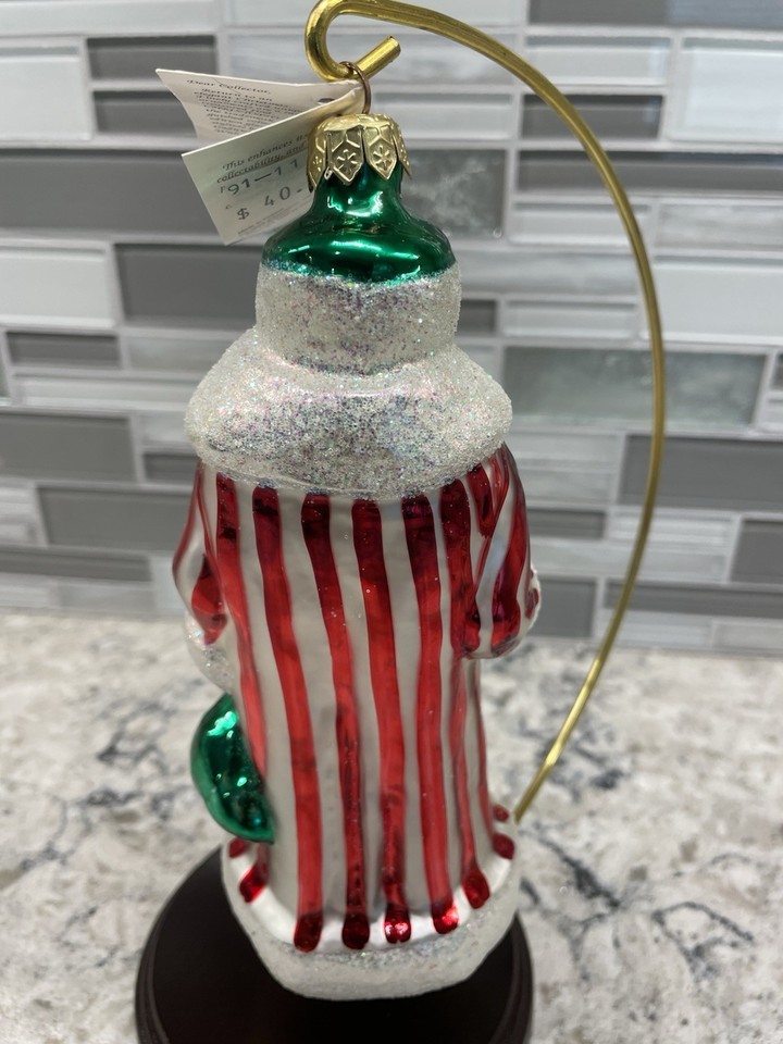 CHRISTOPHER RADKO CHRISTMAS MNI RUSSIAN STRIPED SANTA ORNAMENT | eBay
