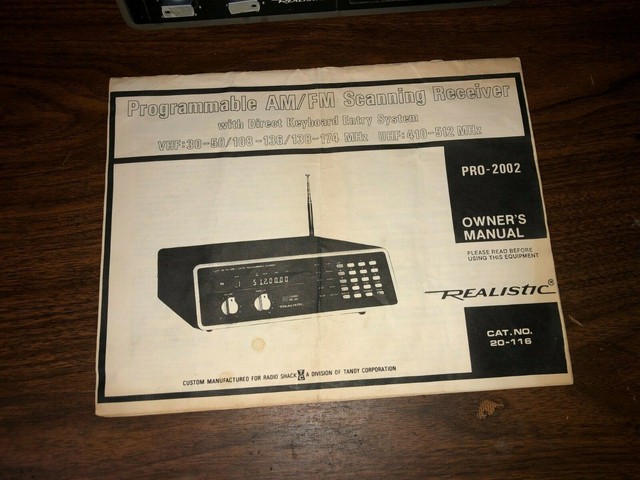 Radio Shack Realistic Pro-2002 50 Channel Programable Police Scanner ...