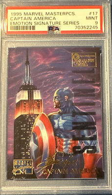 1995 Marvel Masterpieces Emotion Signature Series #17 Captain America ...