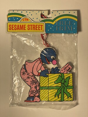 Vintage Sesame Street GROVER Tree Trim Christmas Ornament Jim Henson ...