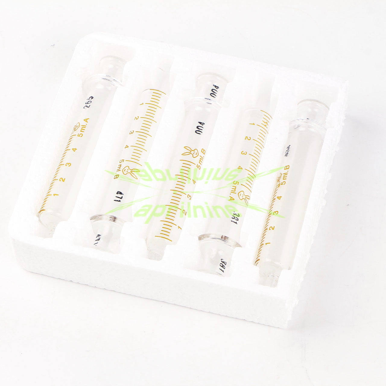 5PCS Glass Syringes Glass Sampler Lab 5cc Glassware 5ml | eBay