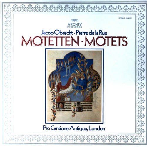 Jacob Obrecht / Pierre de la Rue - Pro Cantione Antiqua - Motetten LP ...