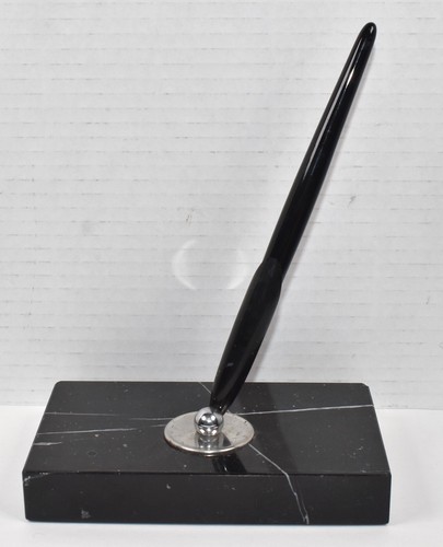 Vintage Parker 51 Fountain Pen Desk Set with Black Onyx Base - Stunning ...