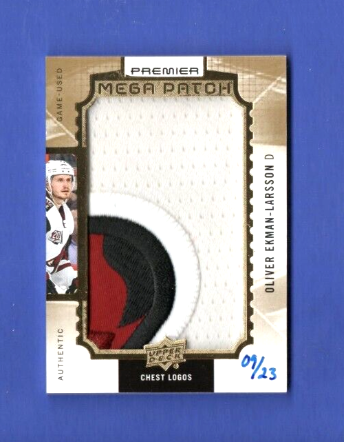 2016-17 Premier Mega Patch Chest Logos 09/23 Oliver Ekman-Larsson #PMP ...