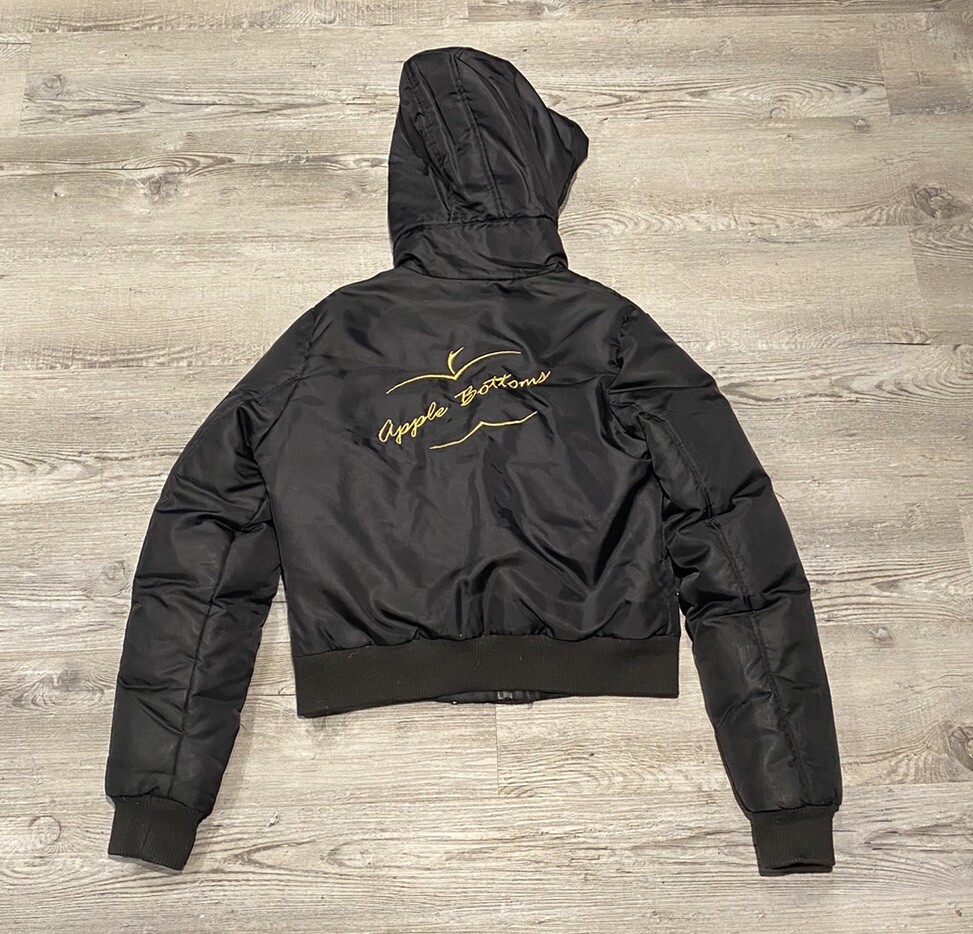 Vintage Apple Bottom Jeans Puffer Jacket Hooded Women… - Gem
