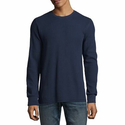 Arizona Men's Long Sleeve Thermal Shirt XX-LARGE Graphite Navy Solid ...