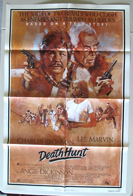 DEATH HUNT ORIG MINT 27X41 FOLDED MOVIE POSTER LEE MARVIN 1981 CHARLES ...