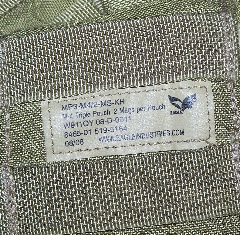 2 Pouch Mag Magazine USMC Double Quad Eagle Industries 30 Round MOLLE ...