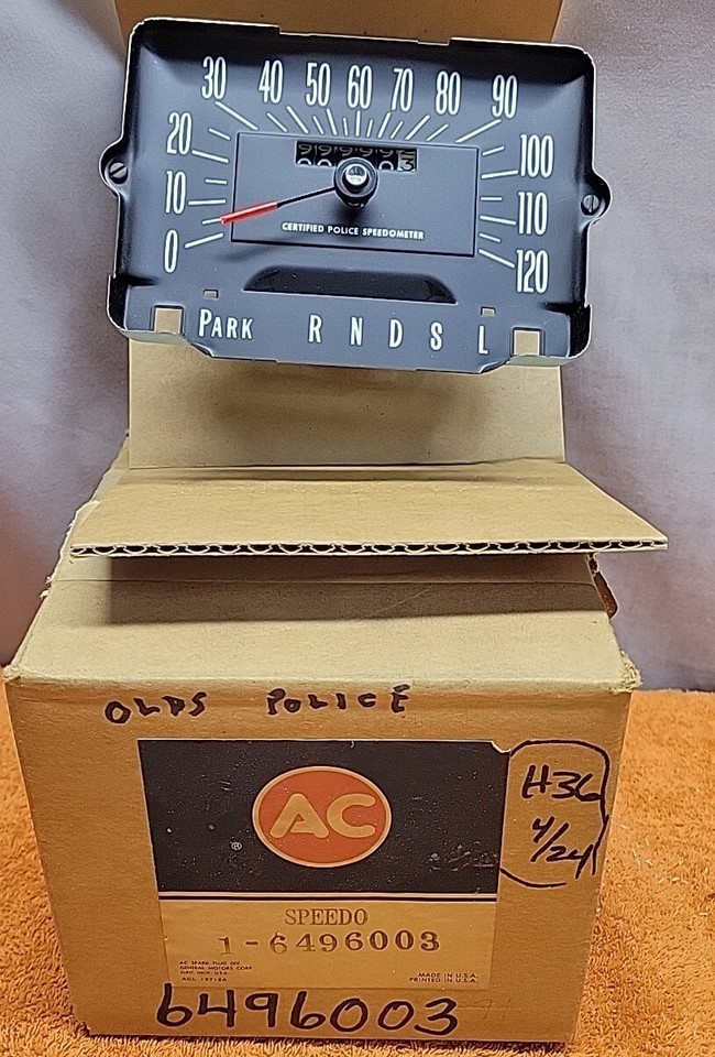 H36•Vintage AC GM '71 & 72 Oldsmobile Police Speedometer Head Unit ...