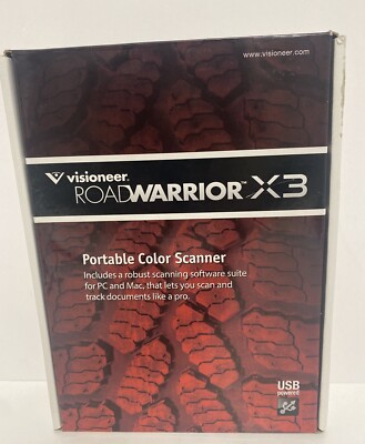 Visioneer RoadWarrior X3 Portable Color Scanner for PC and Mac New ...