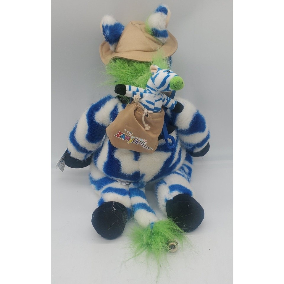 ZANY BRAINY ZIPES THE ZANY ZEBRA 20IN PLUSH TOY WITH SMALL ZEBRA ...