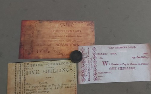 3 X Convict / Colonial Era Promissory Notes Facsimile + 1797 Cartwheel ...