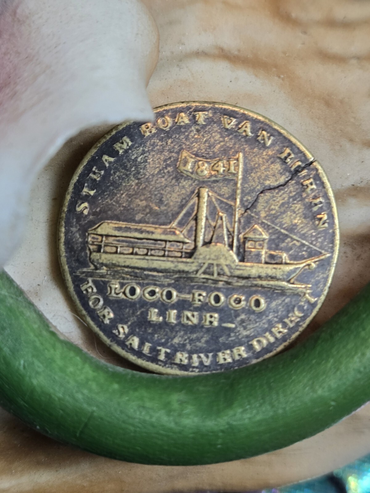 Nice 1840 LOCO FOCO STEAMBOAT VAN BUREN Campaign Token William H ...