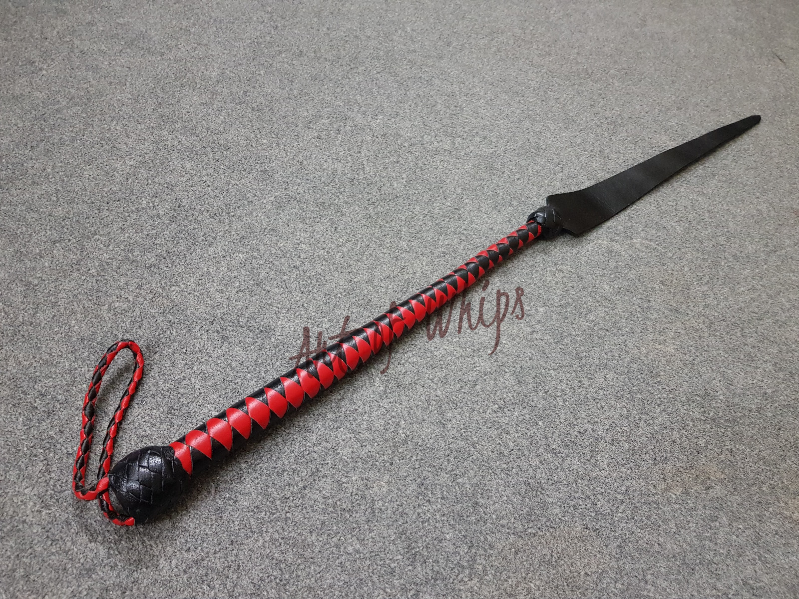 Genuine Cowhide Leather Flogger 3 Feet Bullwhip Single Dragon Tail ...