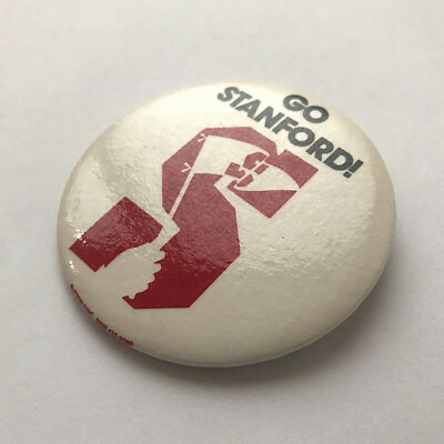 Vintage Stanford University "GO STANFORD" Cardinals Pin Red Football ...