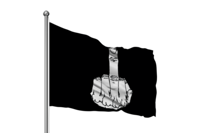 Fly Middle Finger Middle Finger Fly Flag 3' X 5' Blacklight.com