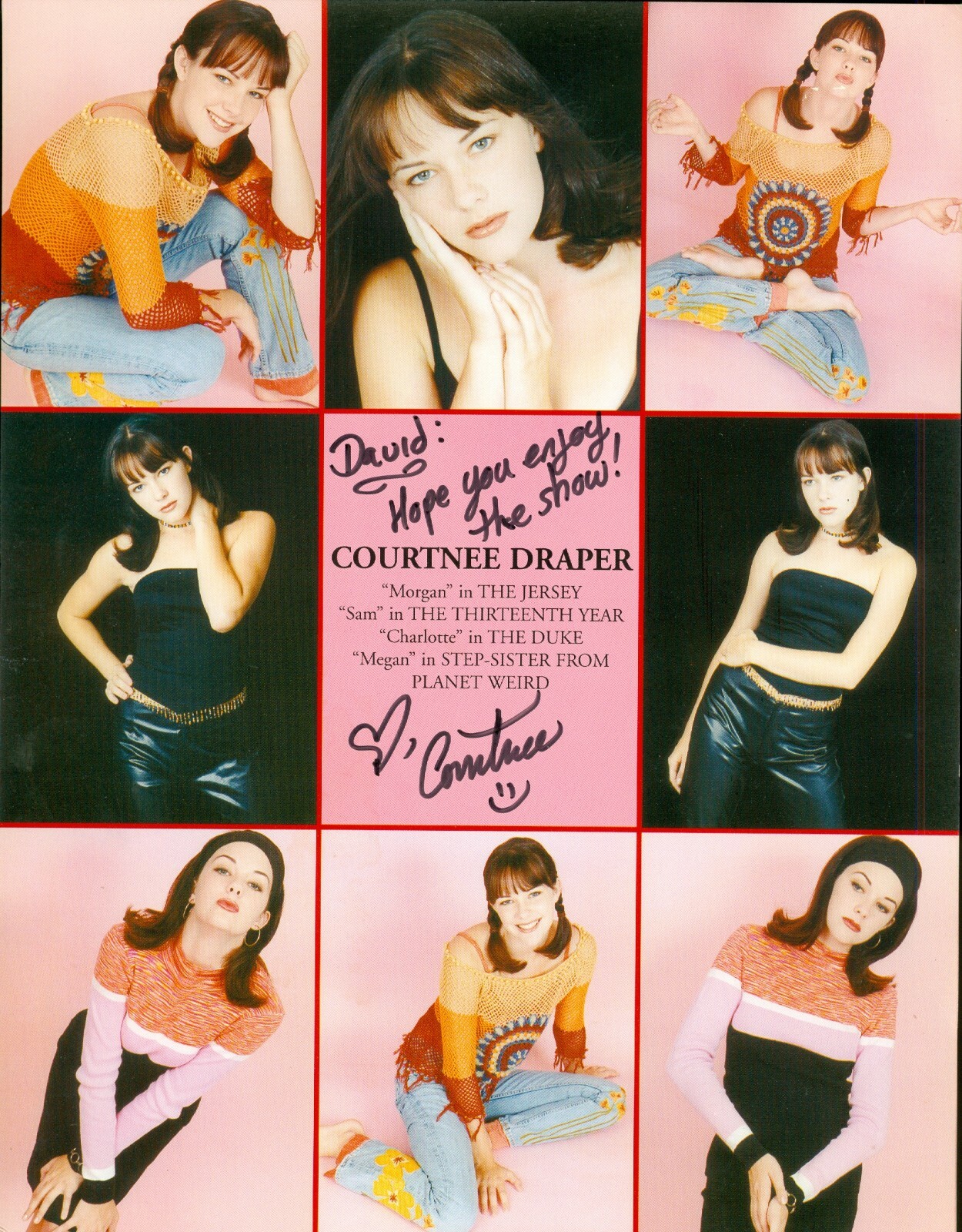 Courtnee Draper autograph collage photo The Jersey Step Sister Planet ...