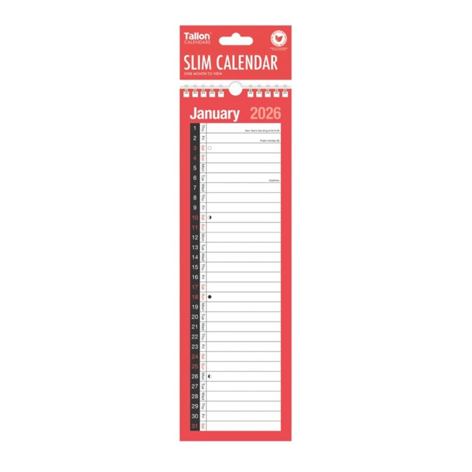 Wall Calendar 2026 Slim Calendar A4 A3 Large Monthly Planner Desktop ...